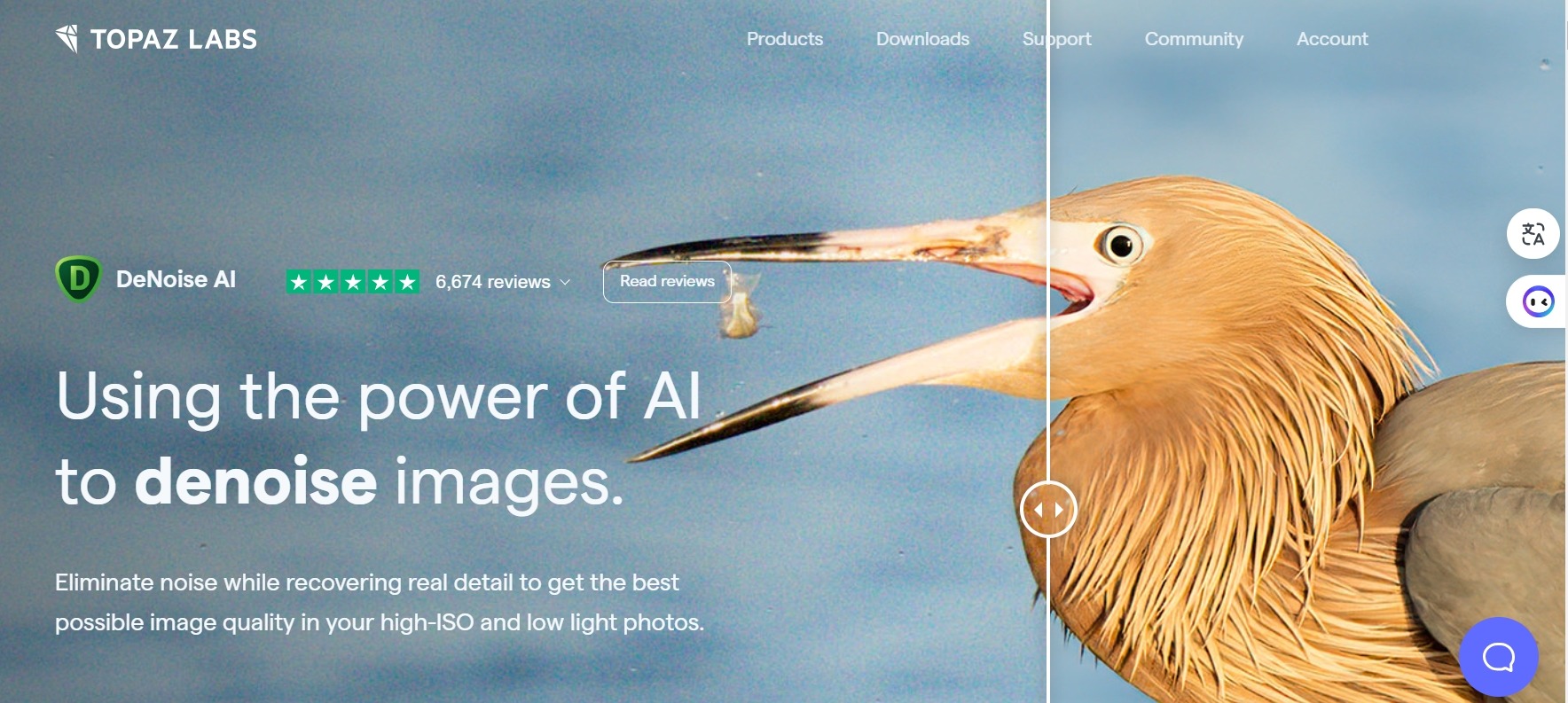 One Click image denoiser for photography. Top denoiser Software