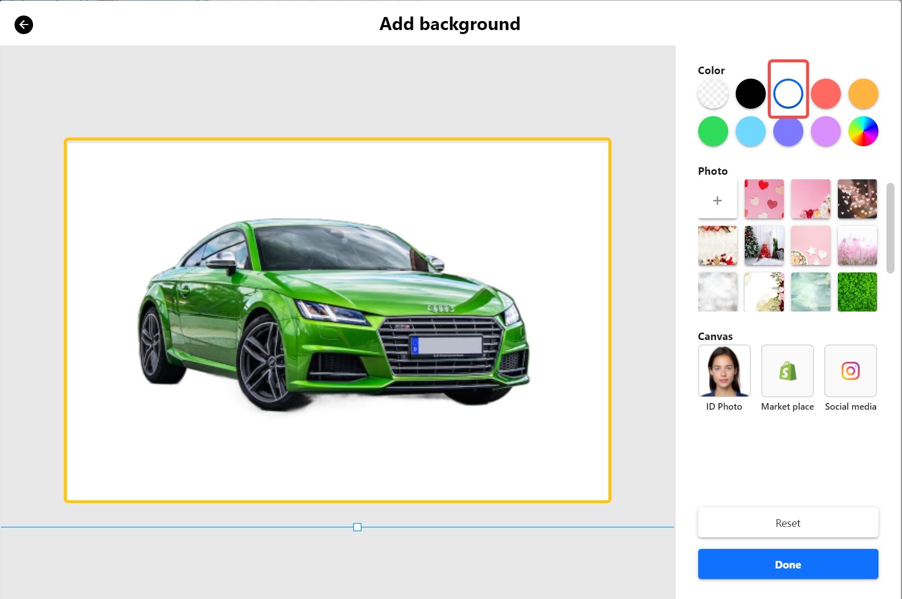 Add a White Background to Photos for Free, AI Online in 1 Click